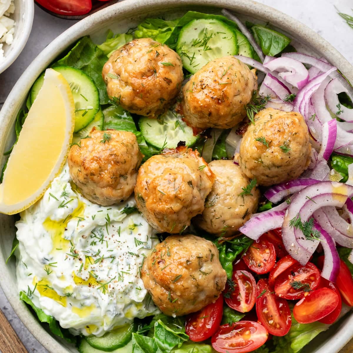 Greek Chicken Meatballs - Coconuts & Kettlebells