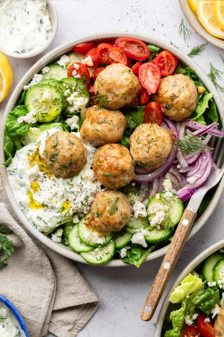 Greek Chicken Meatballs - Coconuts & Kettlebells