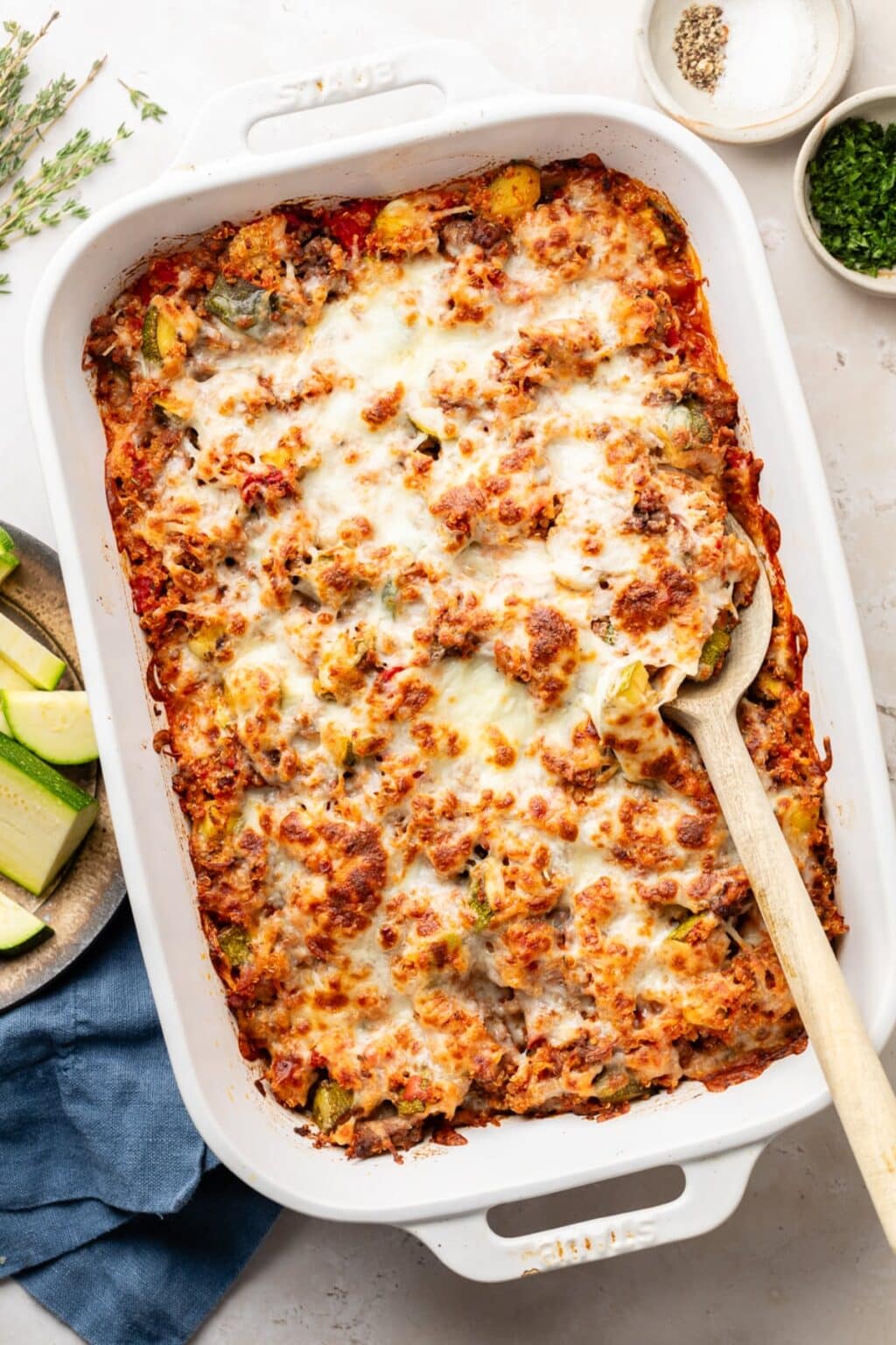 Zucchini Ground Beef Casserole - Coconuts & Kettlebells